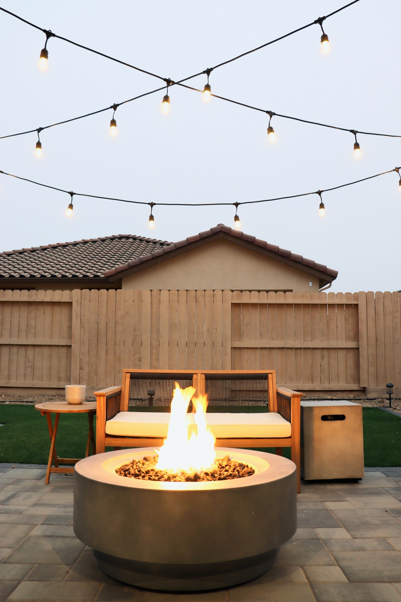 DIY String Light Posts – Home with Emily Jean